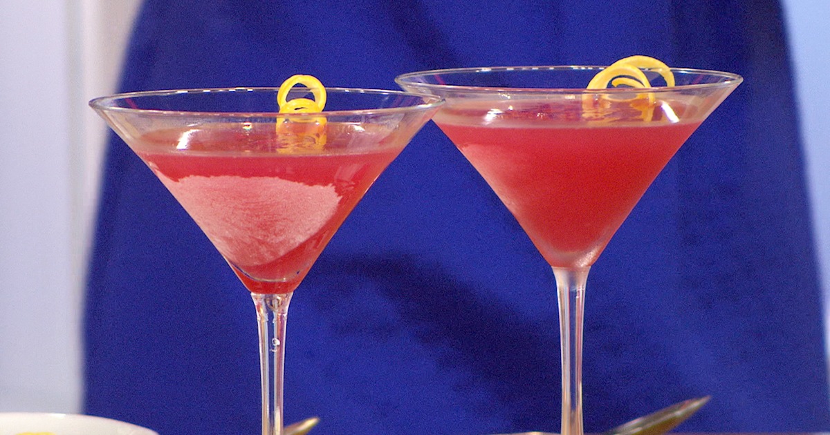 Cheers! Enjoy cosmo slushy, cocktail appetizers