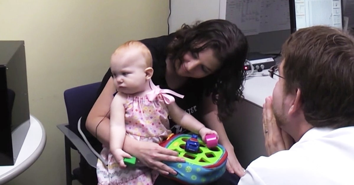 Brain implant allows baby girl, born deaf, to hear for the first time