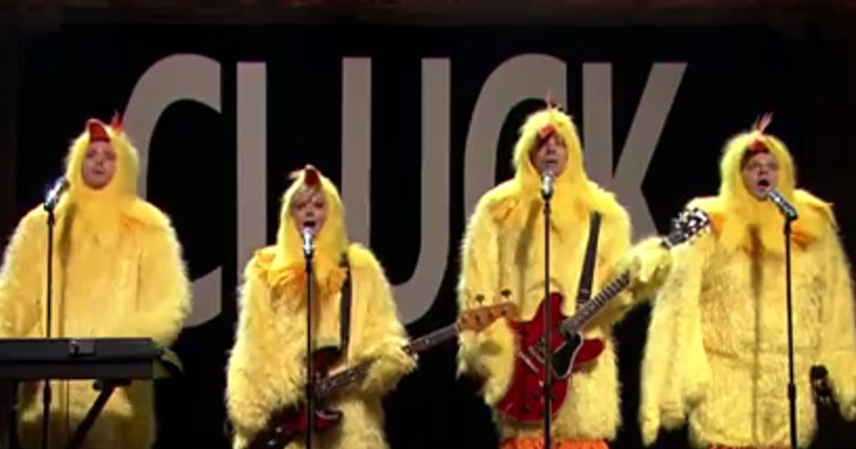 Jimmy Fallon’s chicken band covers fun. song
