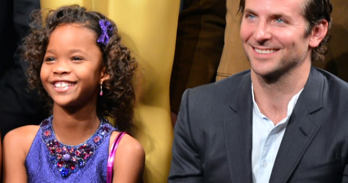 Quvenzhane Wallis all smiles next to Bradley Cooper