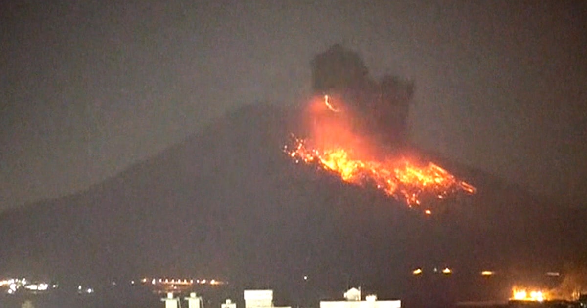 Volcano eruption caught on camera