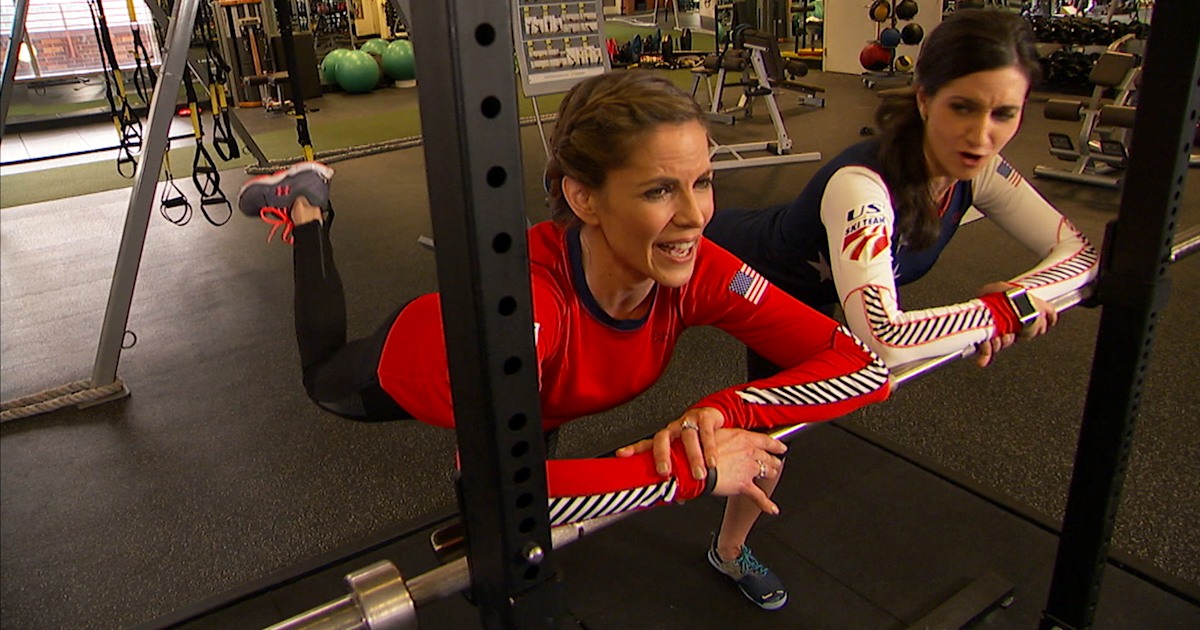 How to train like an Olympian: Natalie learns gold-medal moves