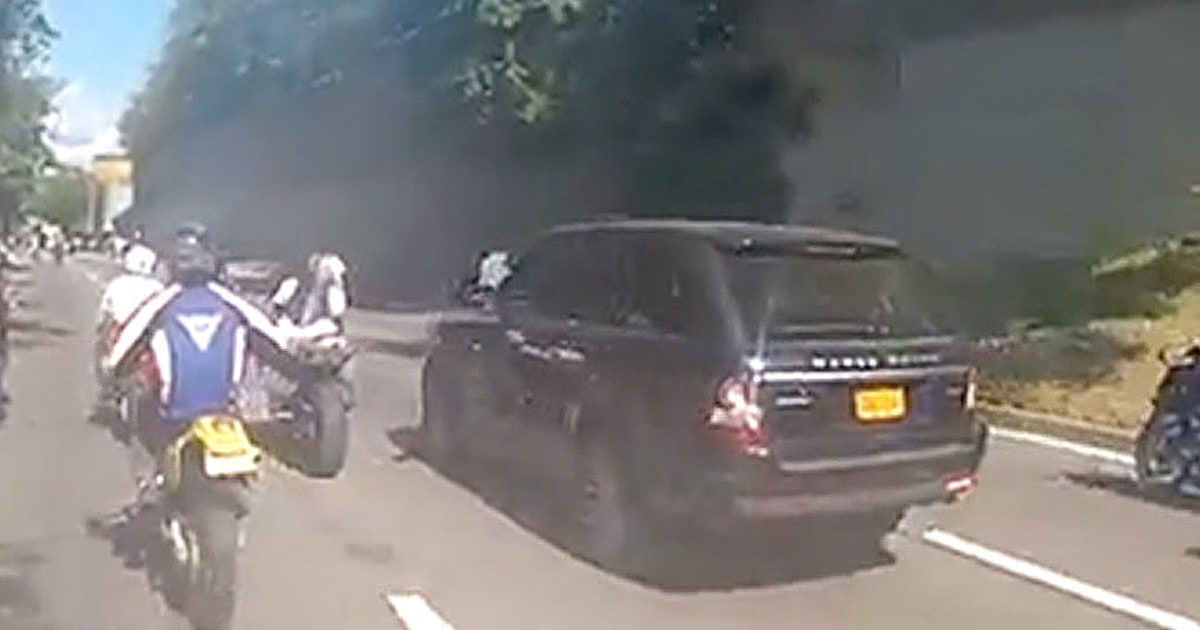 New images of SUV driver in motorcycle road rage attack