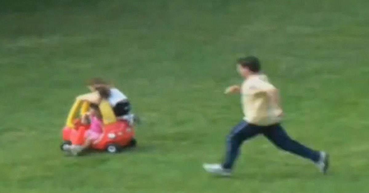 'Superdad': Father saves child in path of runaway toy car