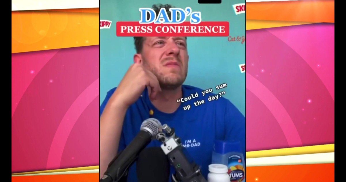 Watch hilarious dad answer questions during parenting ‘press conference’