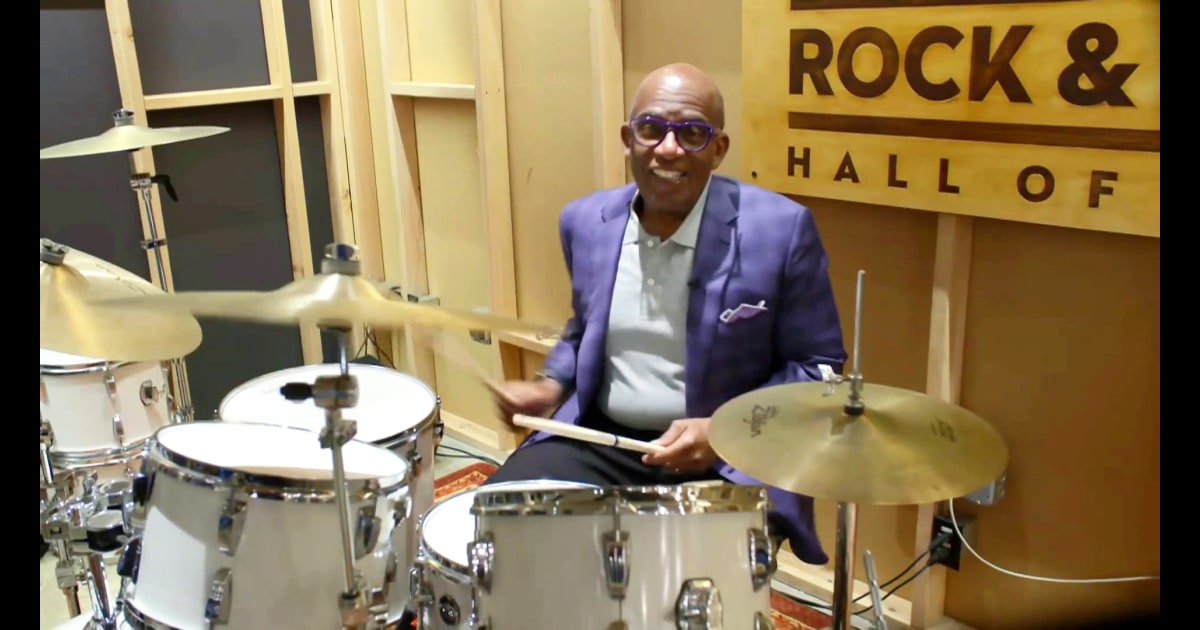 Al Roker tours the Rock & Rock Hall of Fame Super Bowl Halftime exhibit