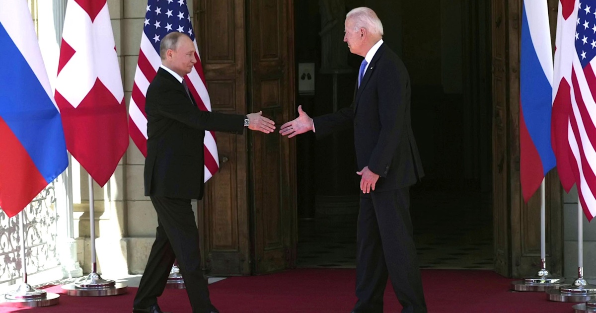 Watch Biden and Putin shake hands at high-stakes summit in Geneva