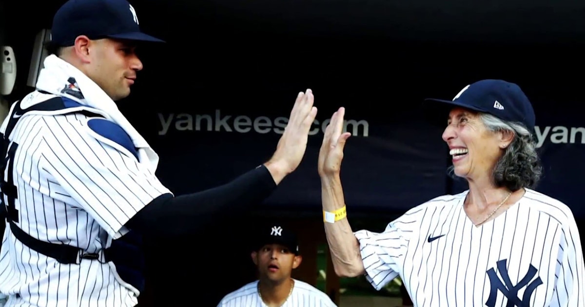 Yankees fan finally lives out dream as a bat girl at age 70