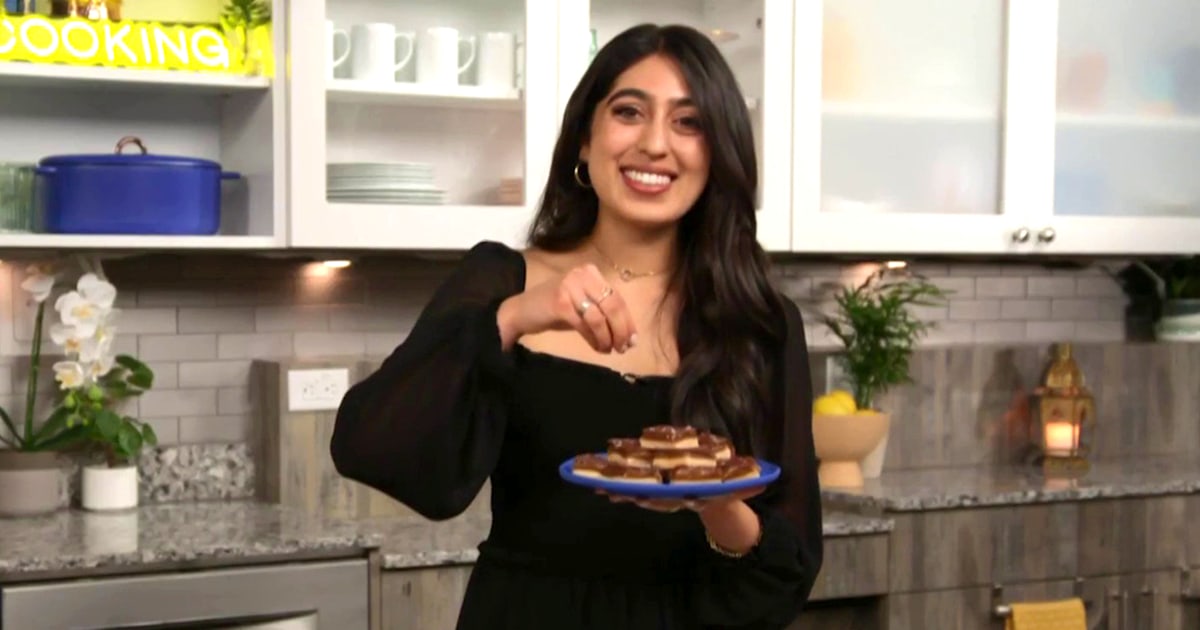 Samah Dada makes salted peanut butter caramel bars