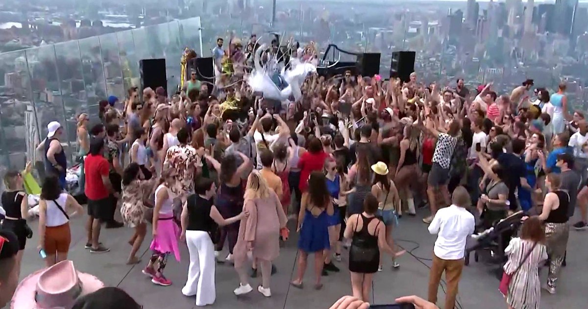 TODAY attends a Daybreaker party 100 stories above New York City