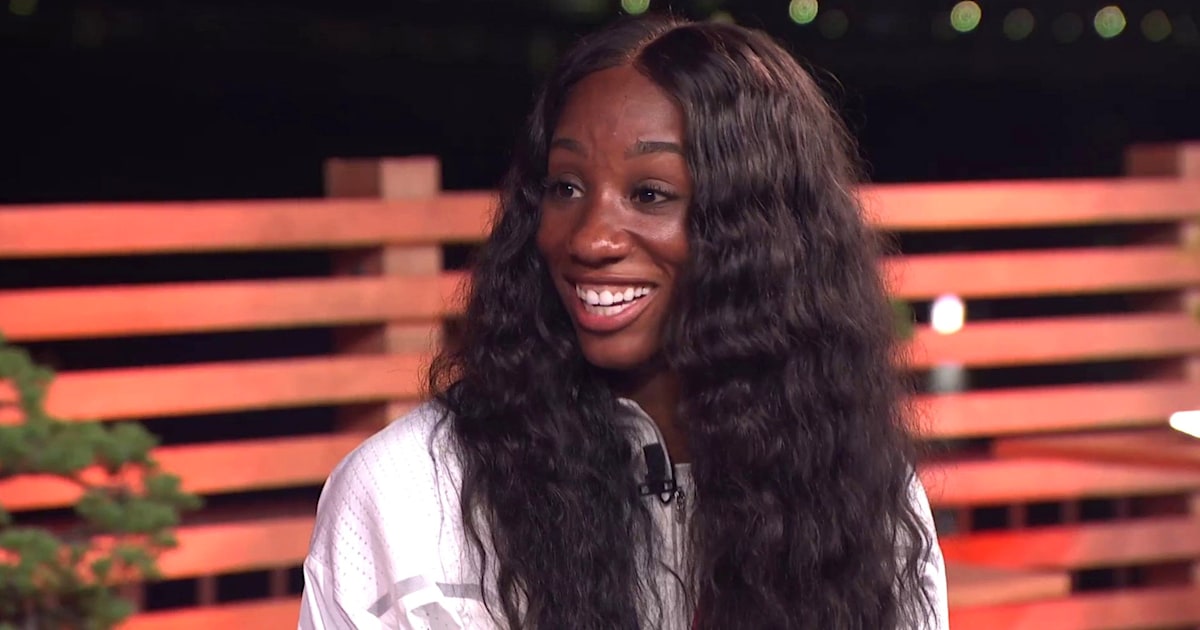 Team USA’s Keni Harrison talks about winning silver in 100m hurdles