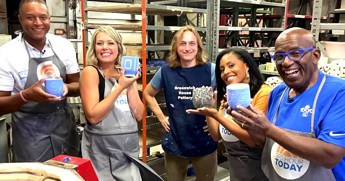 TODAY anchors buddy up for pottery class
