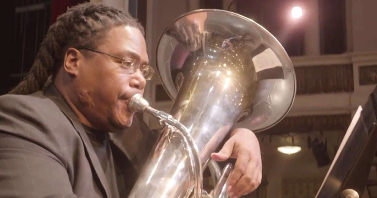 Musician reveals how playing tuba took him from streets to symphony stage