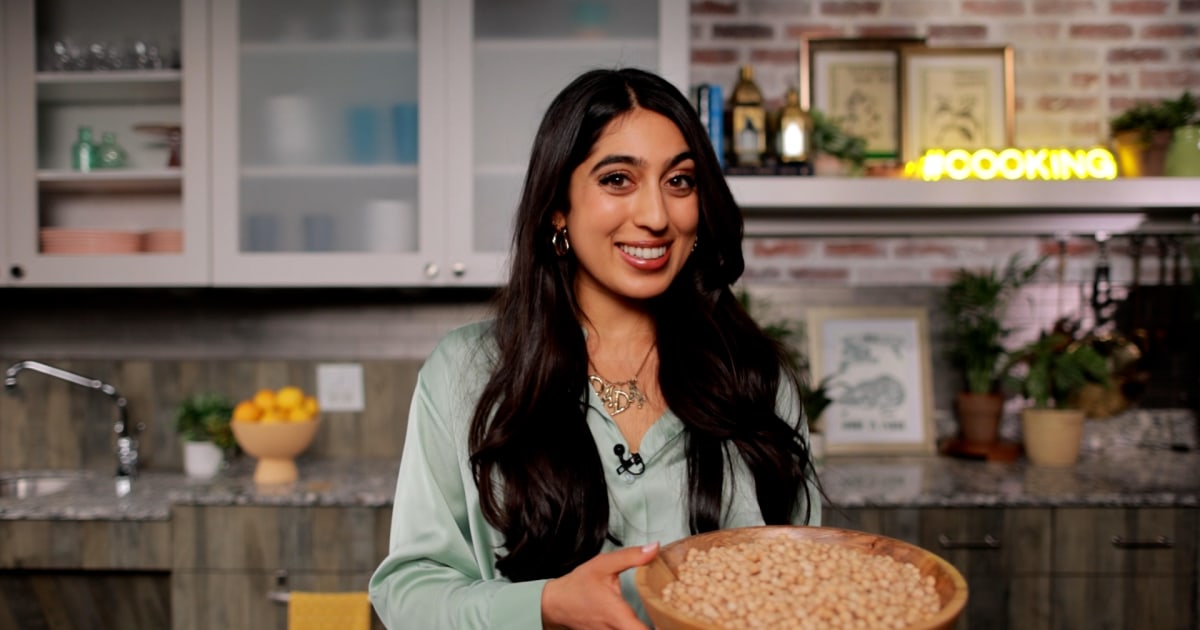 Samah Dada uses chickpeas to make a protein-packed dinner and dessert ...