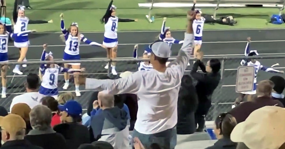 Viral ‘cheer dad’ knows all the moves to his daughter’s cheerleading ...
