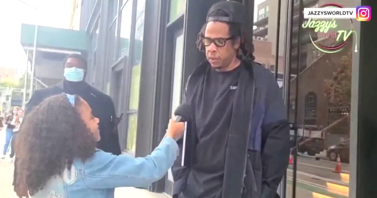 Jay-Z talks to 11-year-old reporter