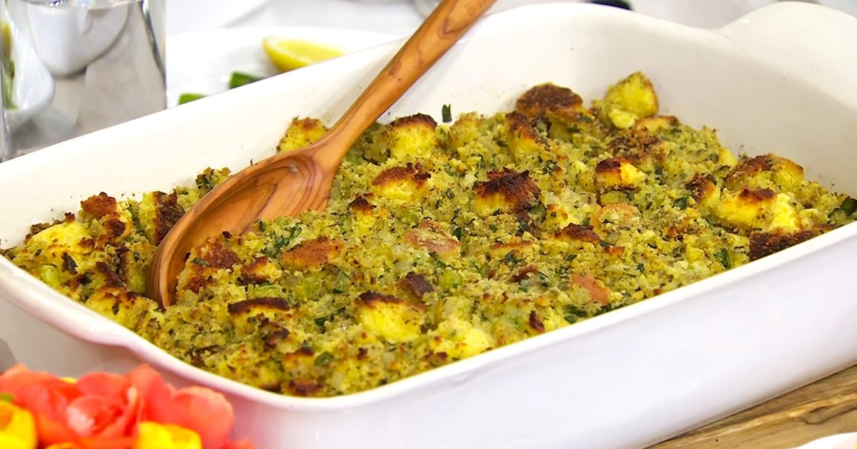 Chef Melba Wilson shares her herbed cornbread stuffing recipe