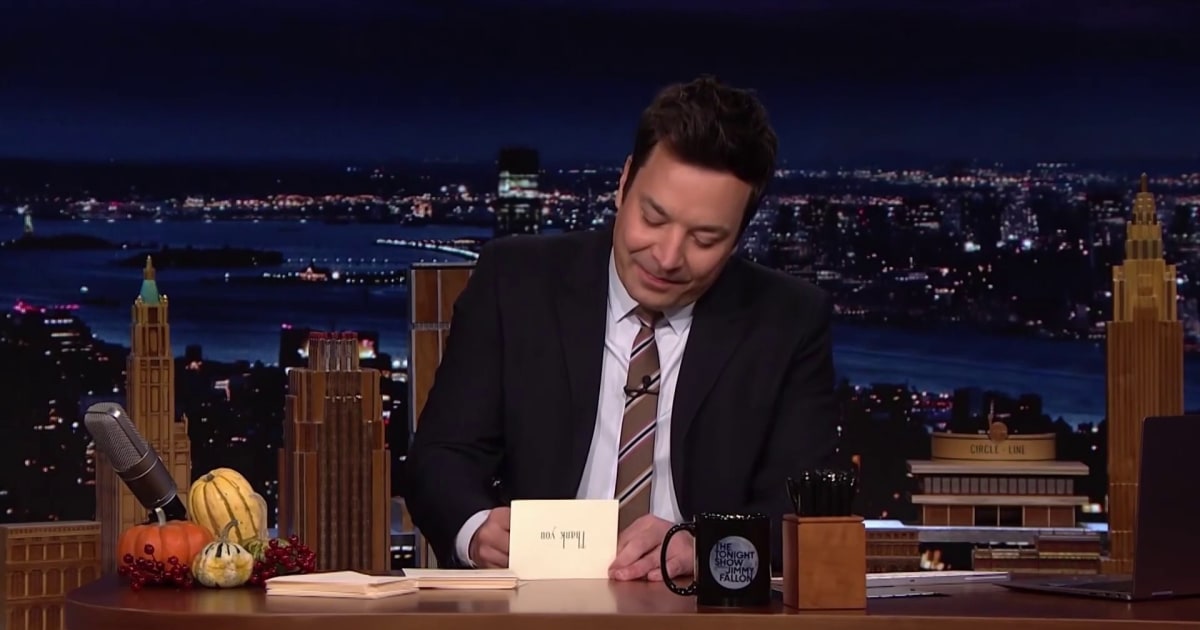 Jimmy Fallon shares Thanksgiving ‘thank you notes’