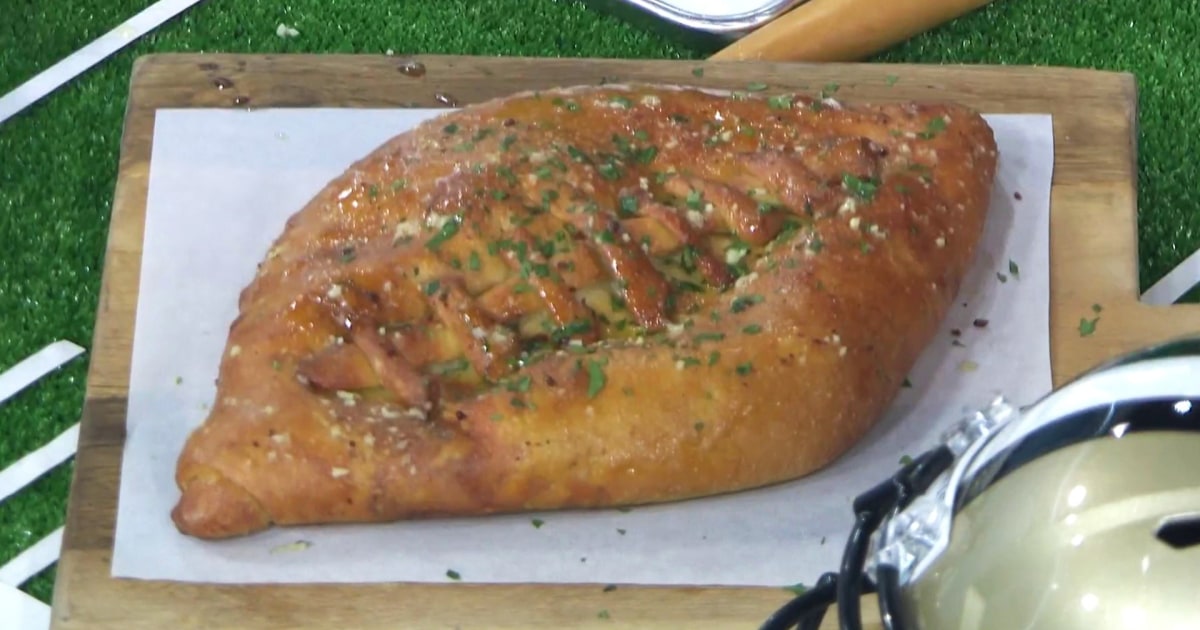This spicy mega football calzone is perfect for game day