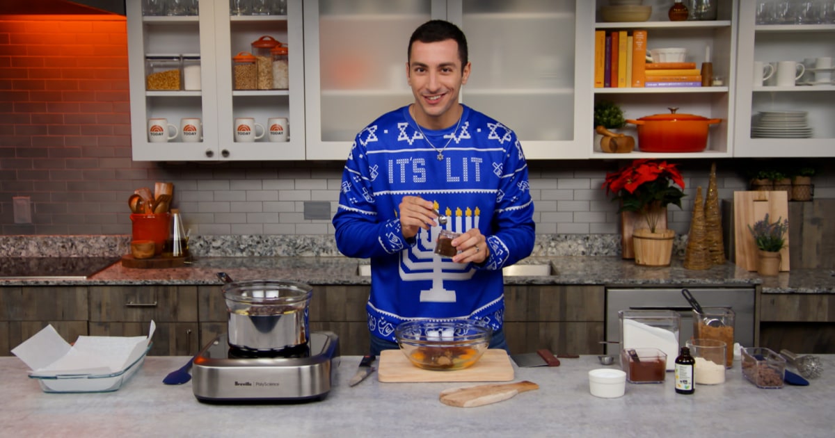 Jake Cohen bakes gluten-free brownies with a macaroon topping | TODAY ...