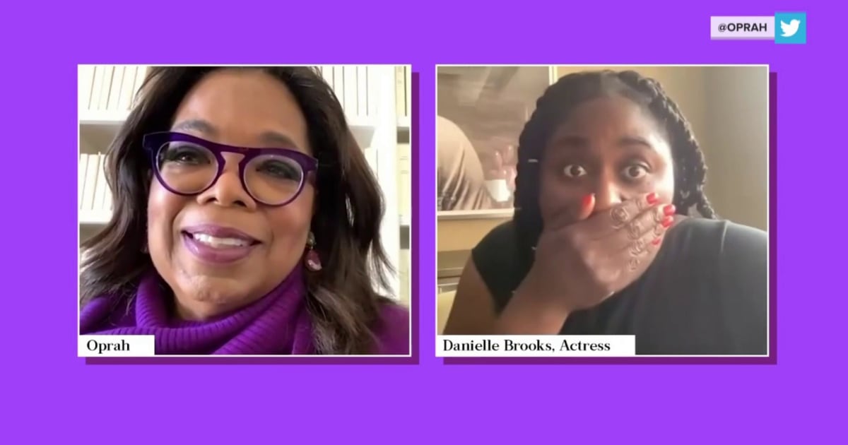 Oprah surprises Danielle Brooks, announcing she was cast in 'The Color ...