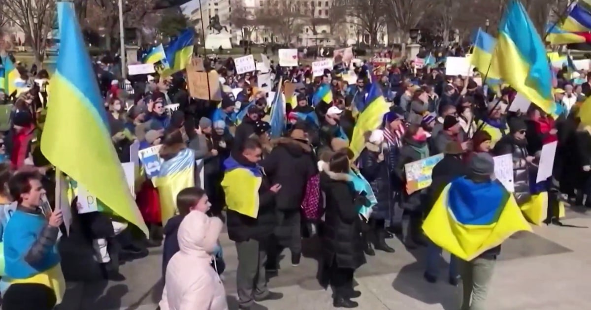 Americans rally in support of Ukrainians