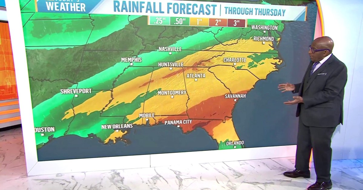 Heavy rain possible from Gulf to Northeast this week