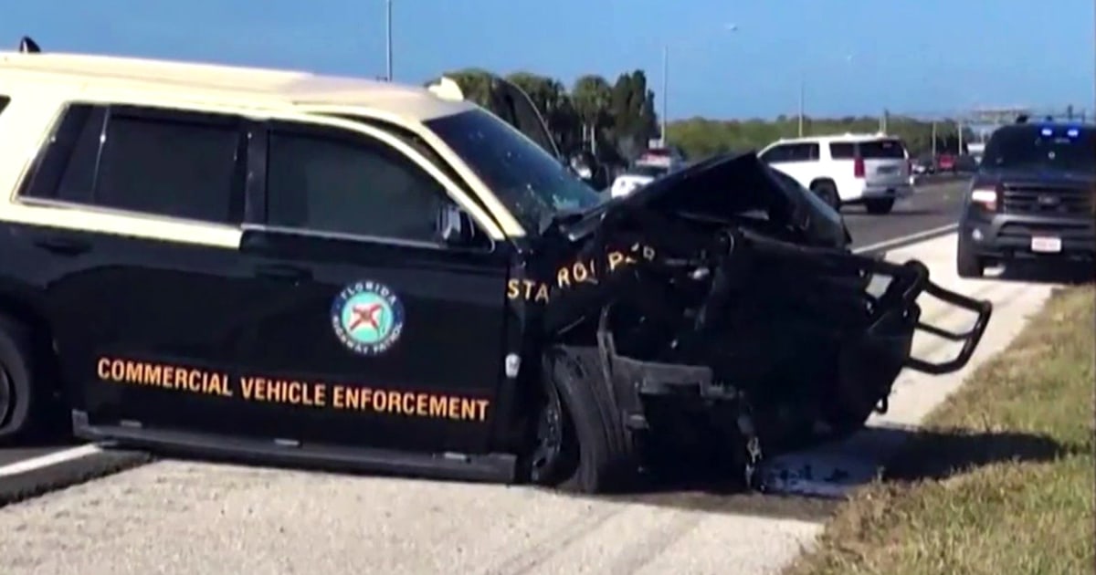 Florida trooper uses patrol car to block speeding driver