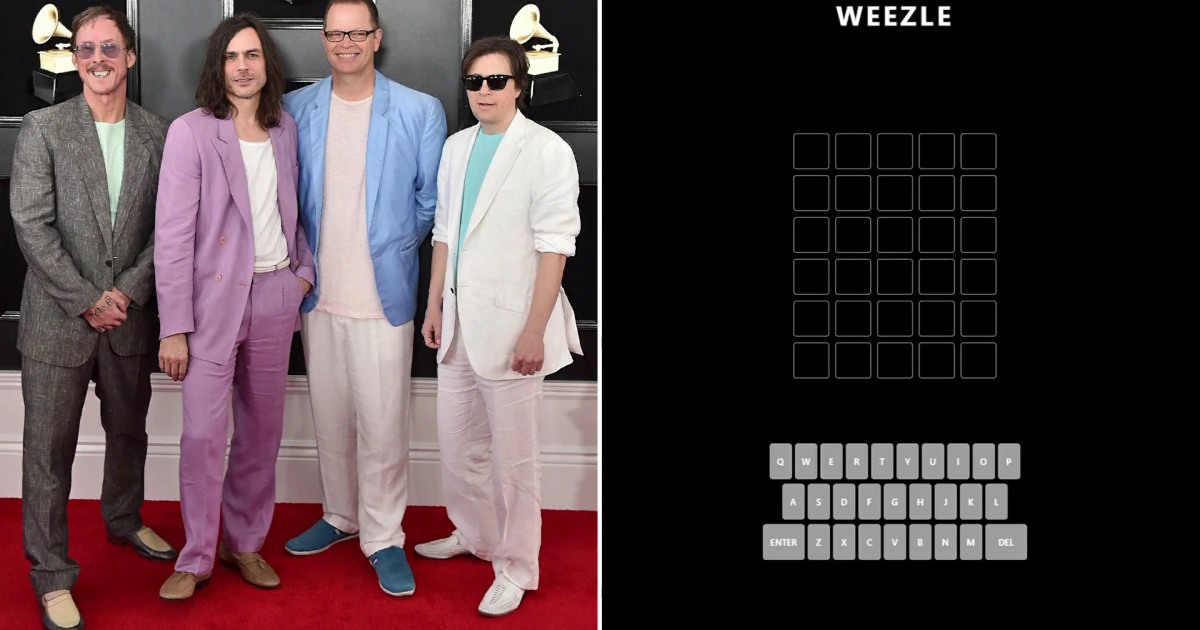 There's now a Weezer-themed Wordle game called Weezle
