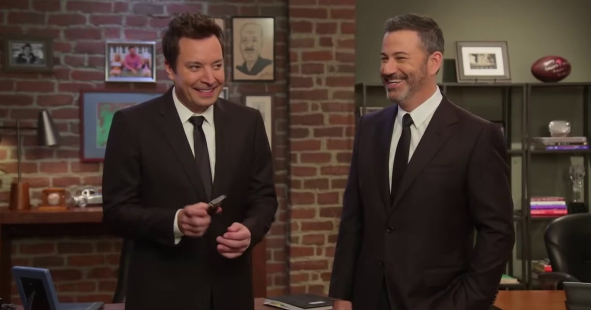 Behind the scenes of Fallon and Kimmel’s April Fool’s prank