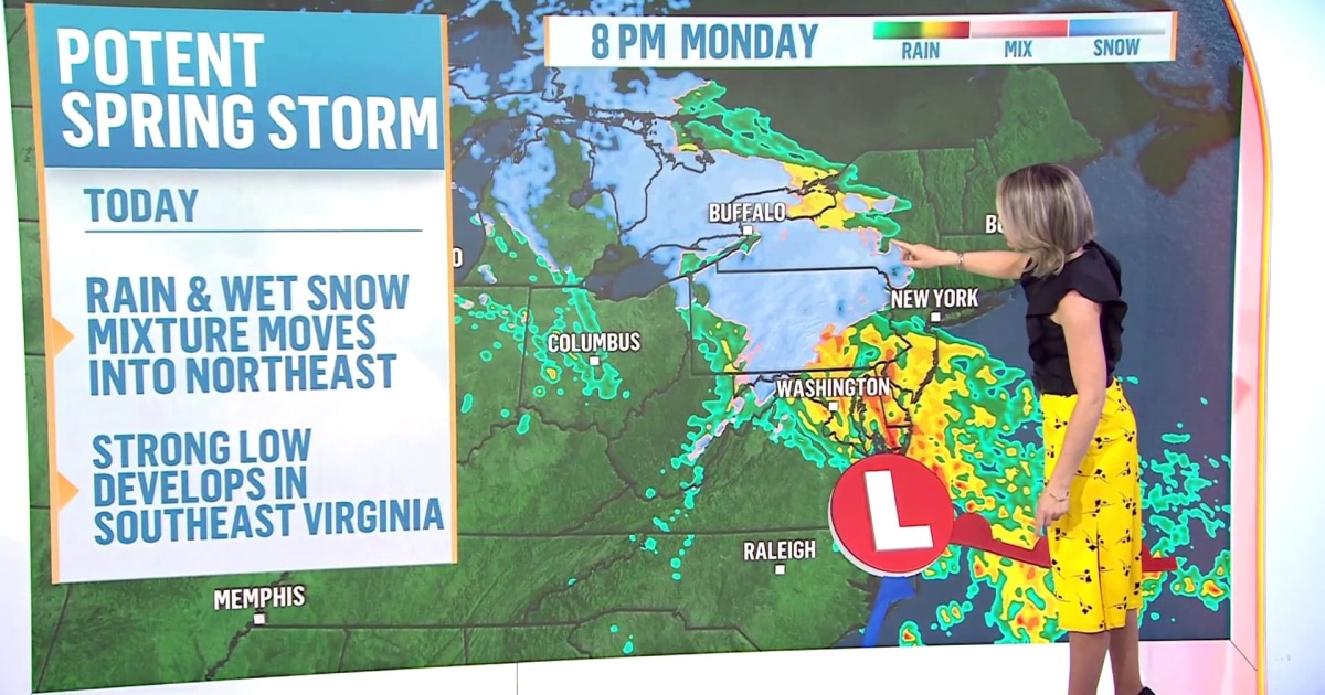 Springtime storm could bring heavy snow to the Northeast