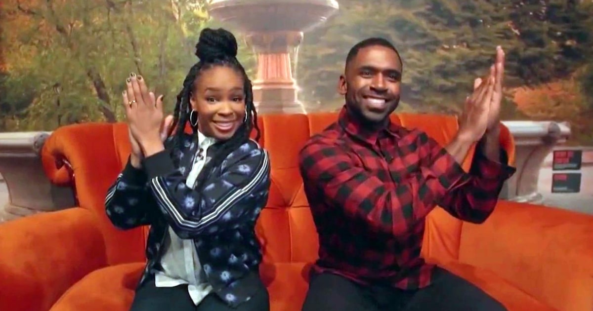 Amber Ruffin and Justin Sylvester experience RiseNY attraction