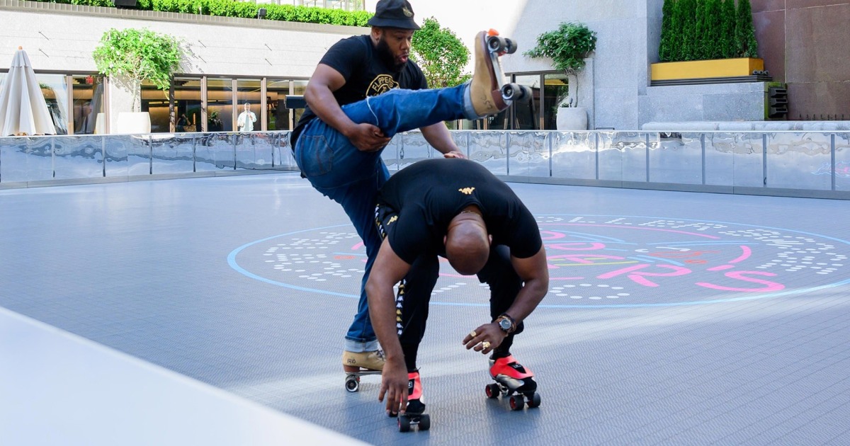 TikTok roller skating stars bring their skills to TODAY roller rink