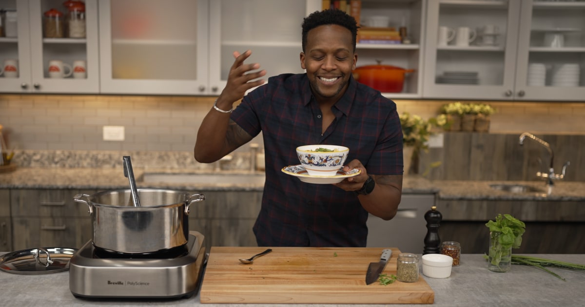 This hearty Italian soup with tortellini, sausage and kale comes ...