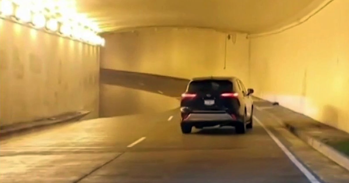 This optical illusion made a driver scared of a giant hole in the road