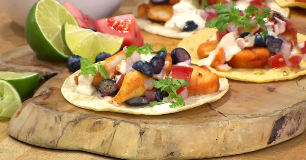 July Fourth recipe: Fish tacos with red, white and blue salsa