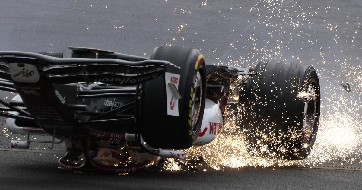 Huge crash delays Formula 1 race in England