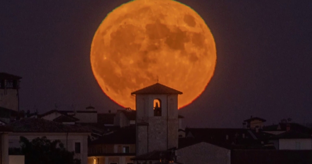 See the stunning images of the supermoon lighting up the night sky