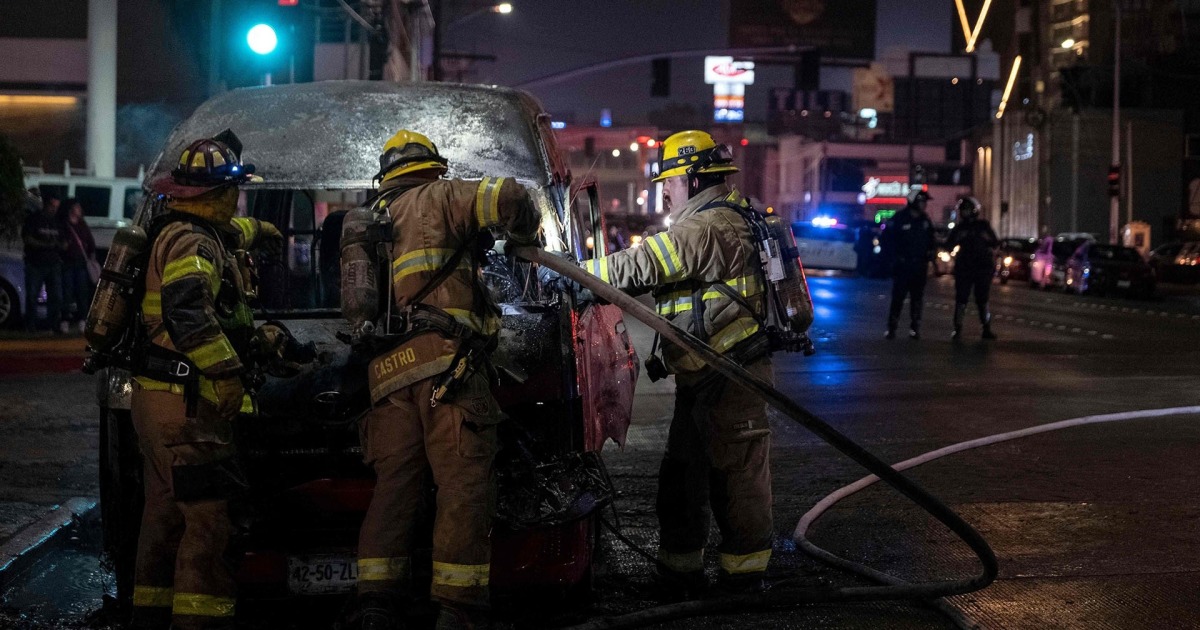 Dozens of vehicles set on fire across 5 cities in Mexico