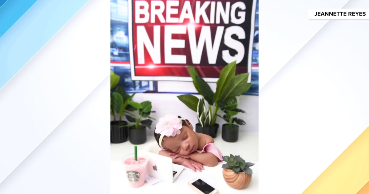 News anchor parents go viral for hilarious ‘report’ on newborn baby