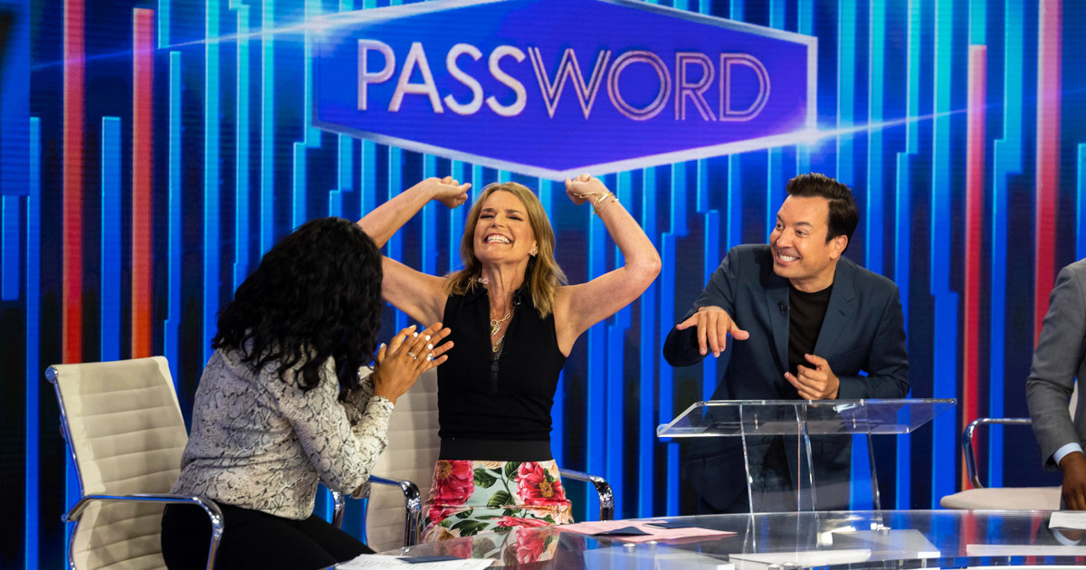 Jimmy Fallon hosts a round of Password on TODAY