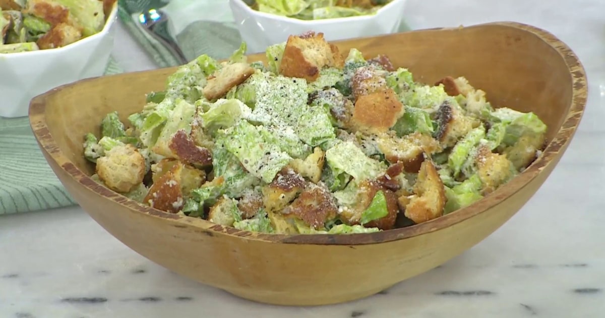 Get the recipes for this skirt steak and caesar salad