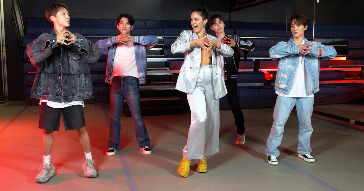 K-Pop band Seventeen teaches Donna Farizan dance moves