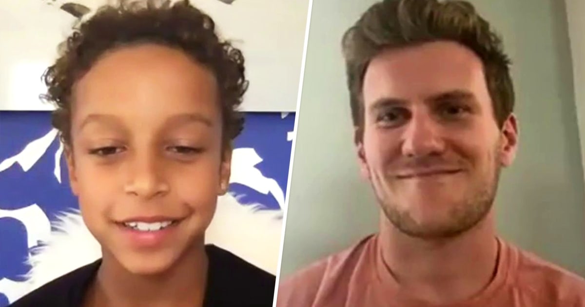 Craig Melvin’s son Del interviews New York Rangers star Adam Fox