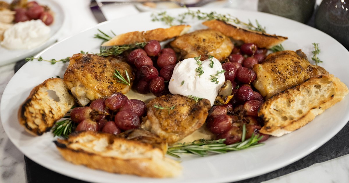 Chicken with grapes and burrata: Get Curtis Stone’s recipe