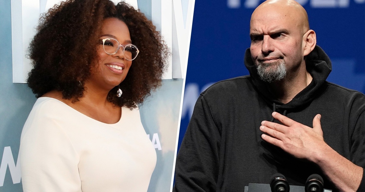 Oprah publicly backs John Fetterman in tight Pennsylvania race