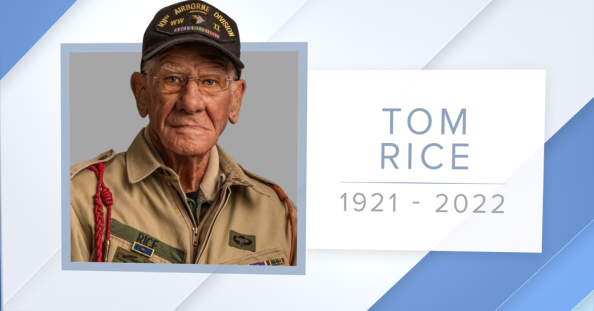 Tom Rice, WWII paratrooper and American hero, dies at 101