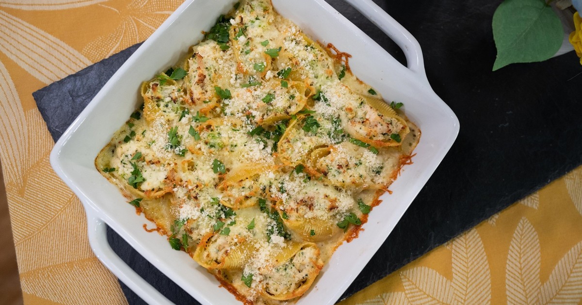 Rotisserie chicken stuffed shells: Get the recipe