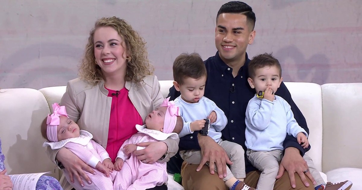 Meet the parents who welcomed two sets of identical twins