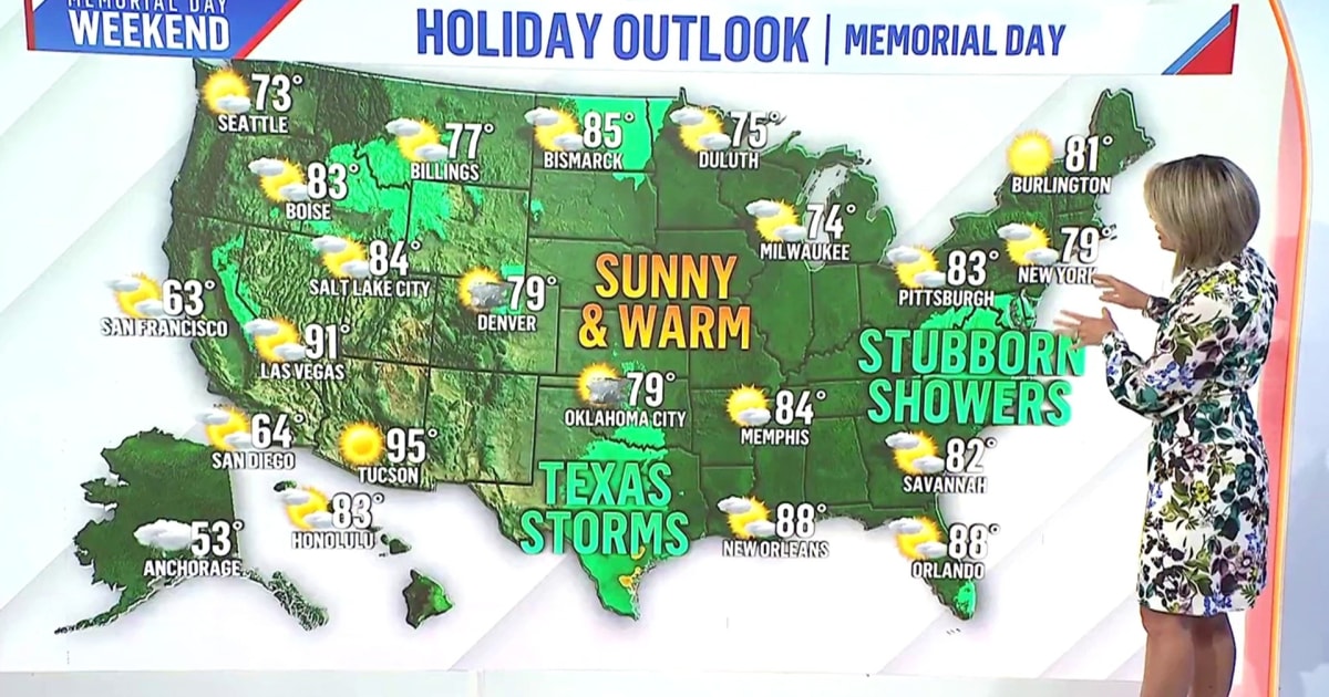 Memorial Day weekend forecast: Where will it be sunny?